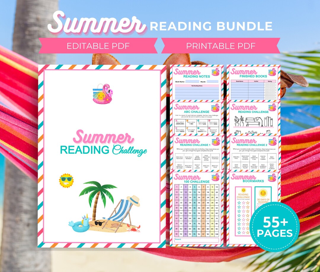 Summer Reading Challenge Bundle, Book Tracker, Summer Reading Challenge ...