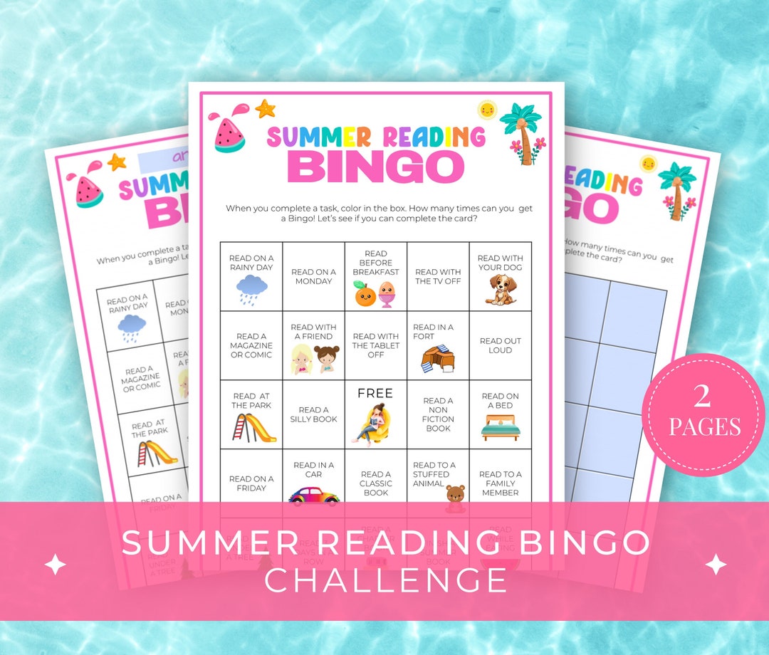 Kids Reading Bingo, Summer Reading Challenge, Summer Reading Bingo ...