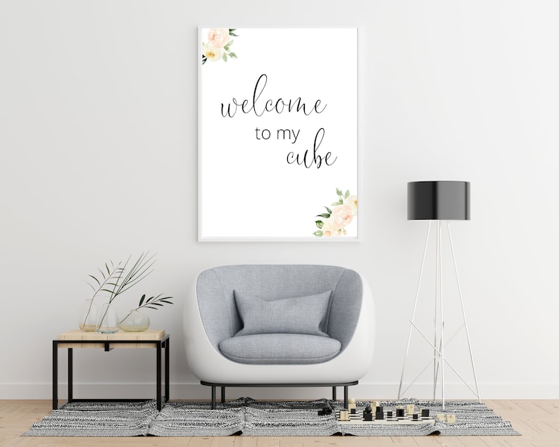 Cubicle Sign, Cubicle Decor for Office Walls, Welcome to My Cube ...