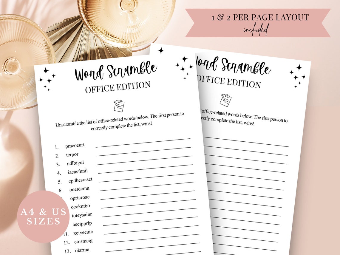 Word Scramble Game, Office Party Games, Virtual Work Games, Icebreaker ...