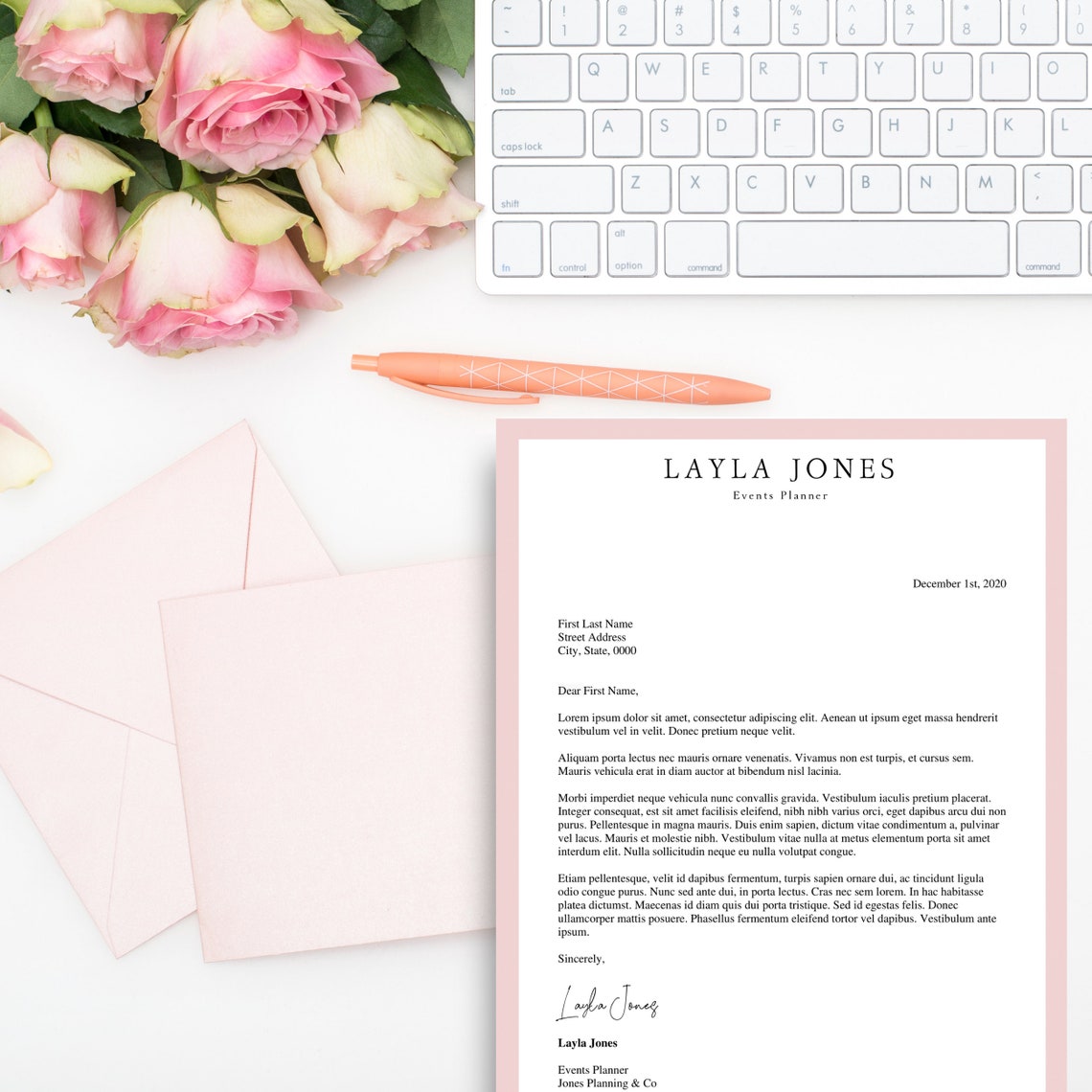 Letterhead Template for Word Business Letterhead Corporate - Etsy