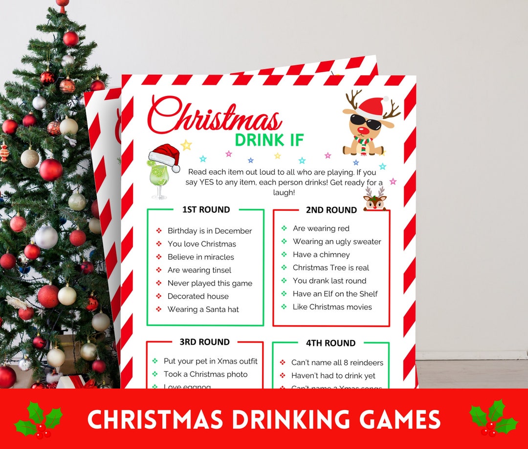 Christmas Drink If Game, Christmas Drunk Dice, Christmas Drinking Game ...