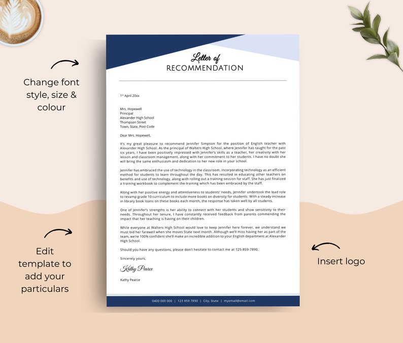 Letter of Recommendation, Recommendation Letter Template, Human ...