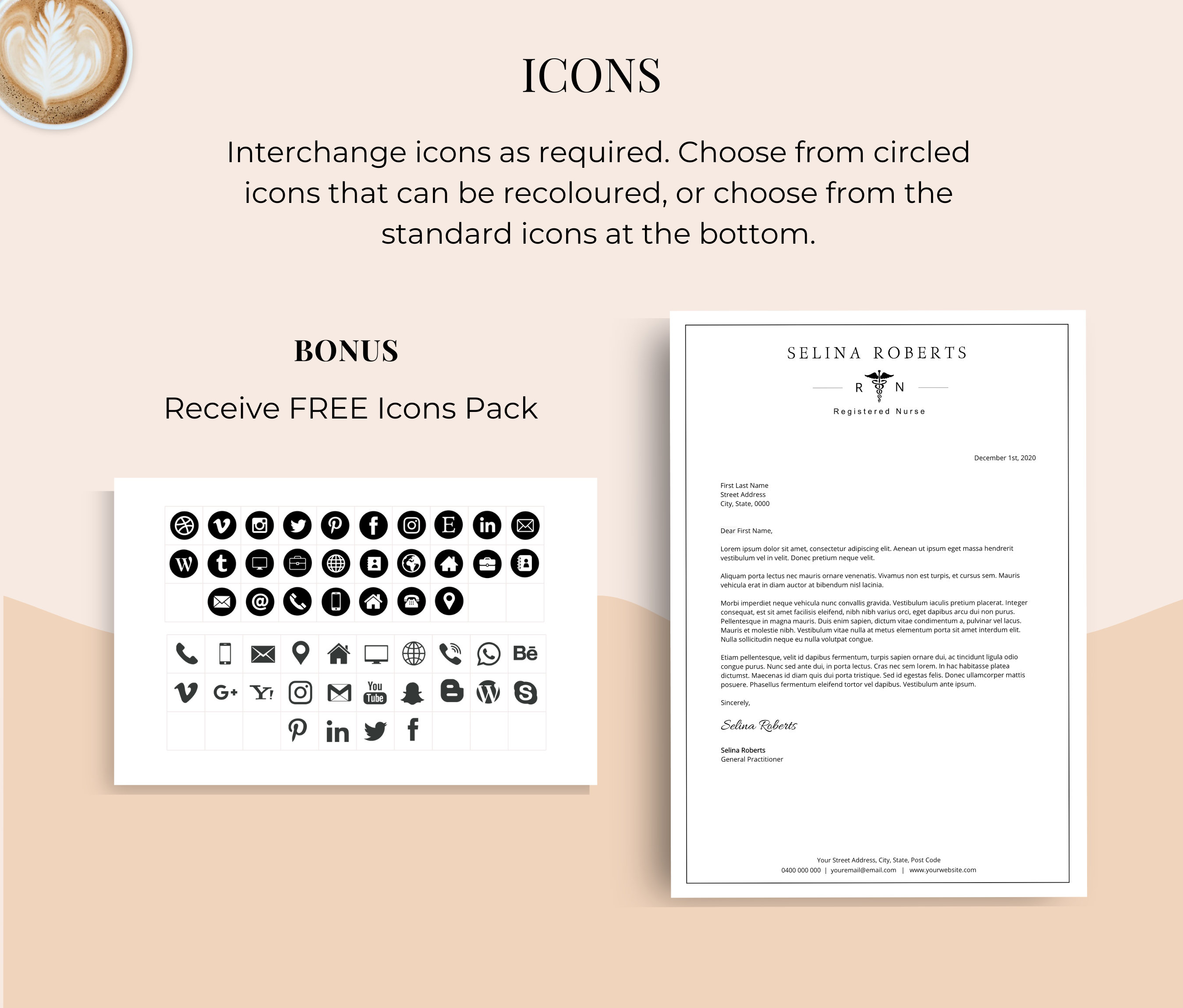 Minimal Letterhead Personal Letterhead Template, Letterhead Template ...