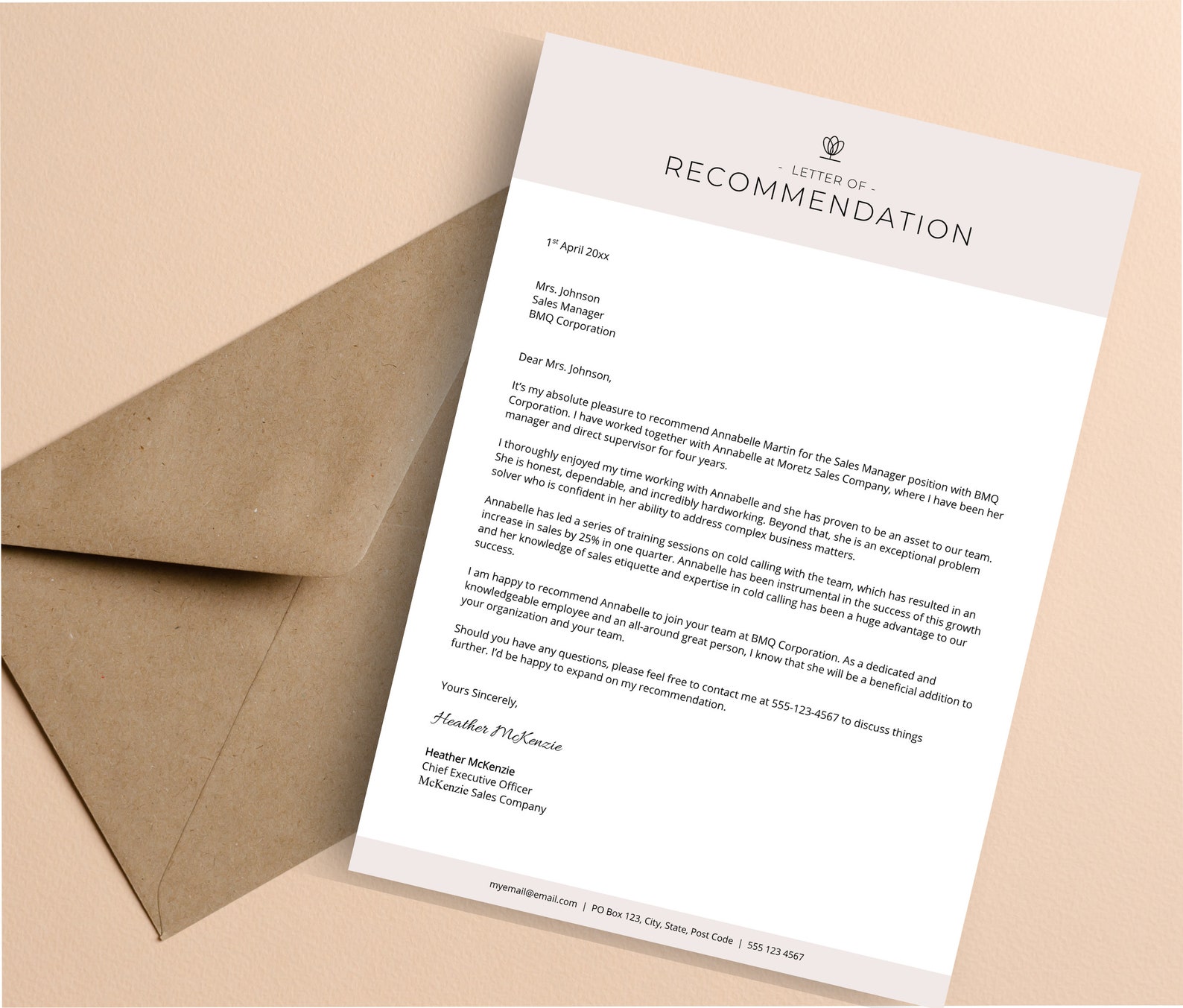 Recommendation Letter Template, Letter of Recommendation Template ...