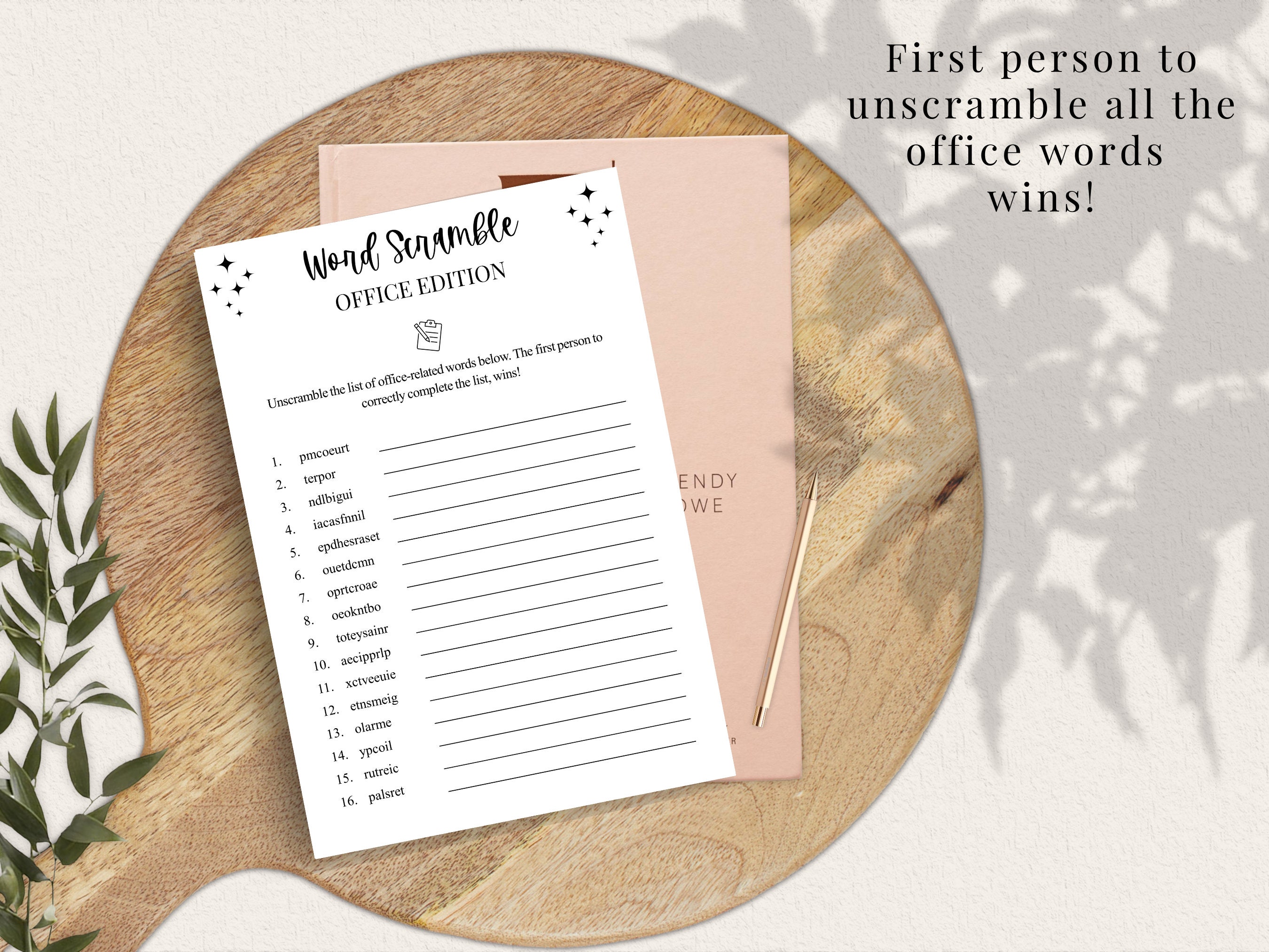 Word Scramble Game, Office Party Games, Virtual Work Games, Icebreaker ...
