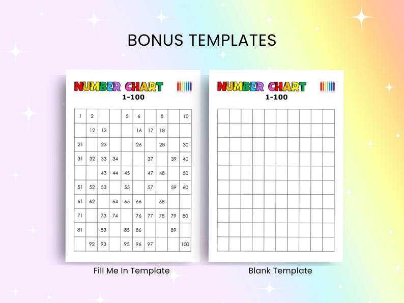 1 to 1000 Number Chart, Missing Number Chart, Write the Missing ...