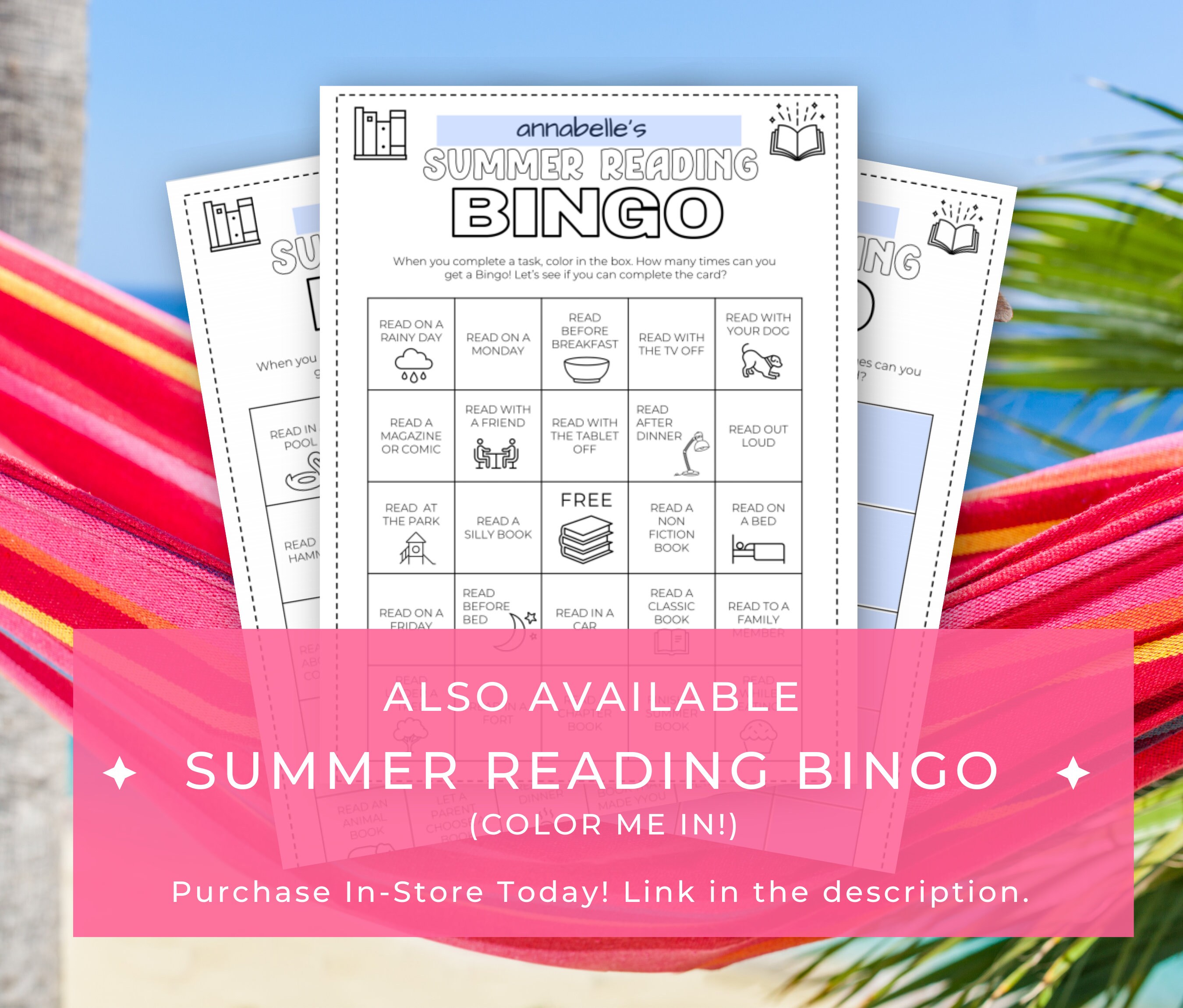 Kids Reading Bingo, Summer Reading Challenge, Summer Reading Bingo ...