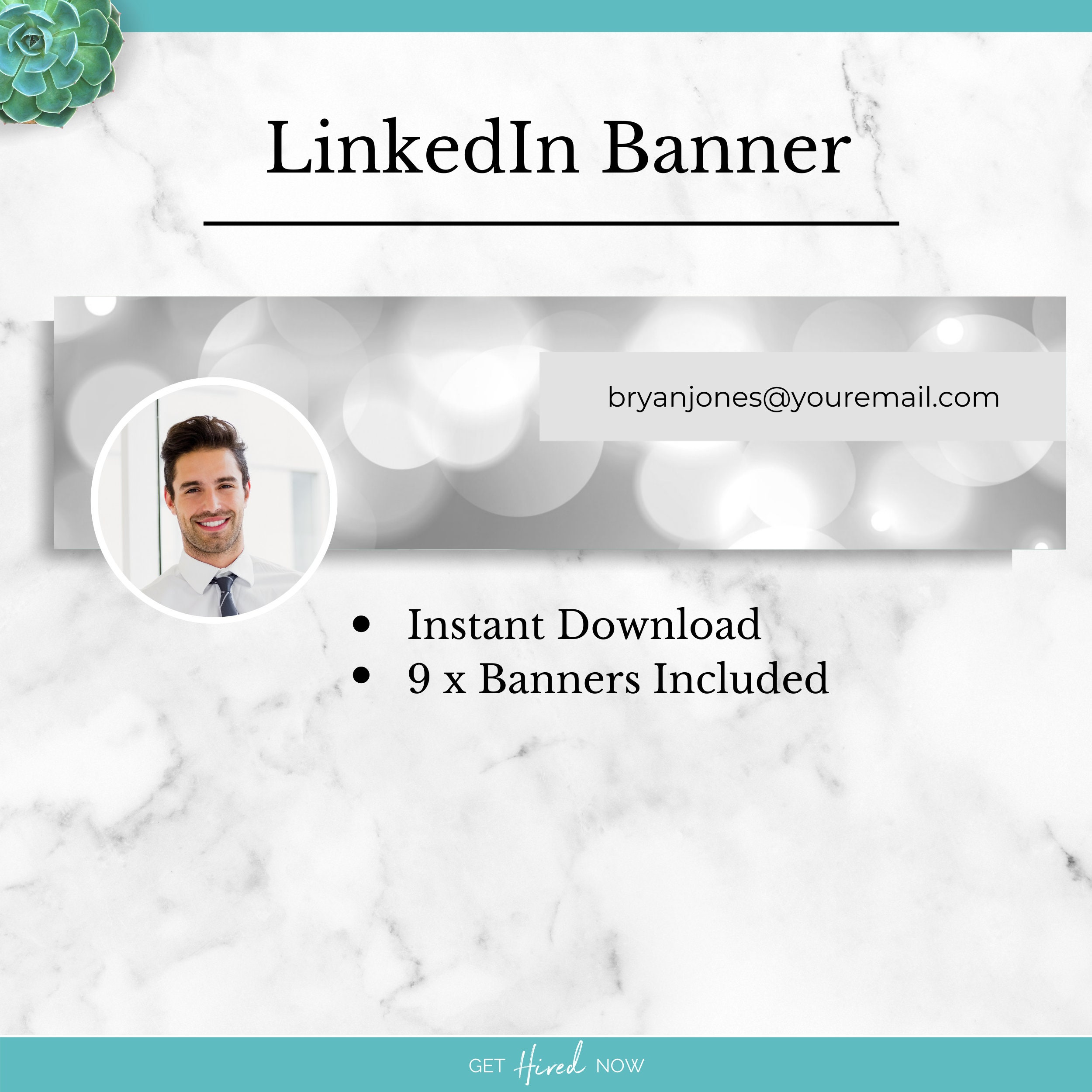 LINKEDIN Background Banner Template, Instant Download, Personalized ...