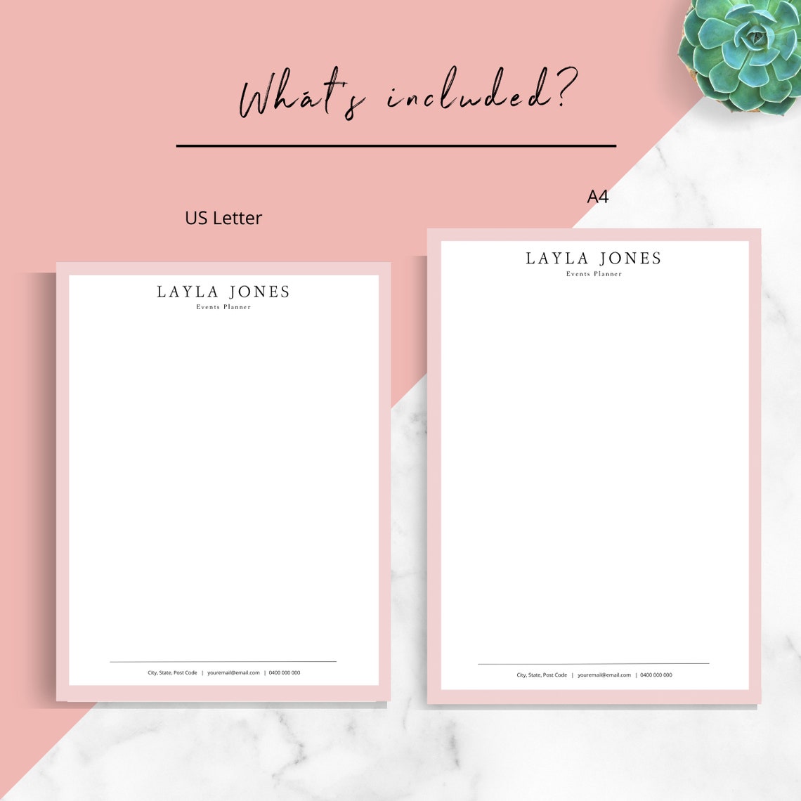 Letterhead Template for Word Business Letterhead Corporate - Etsy