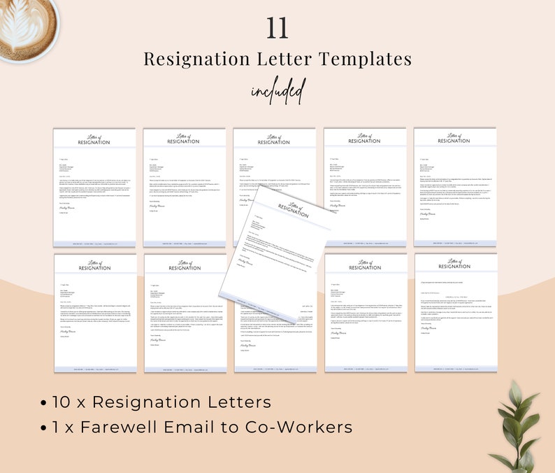 Resignation Letter Template, Resignation Template, Microsoft Word ...