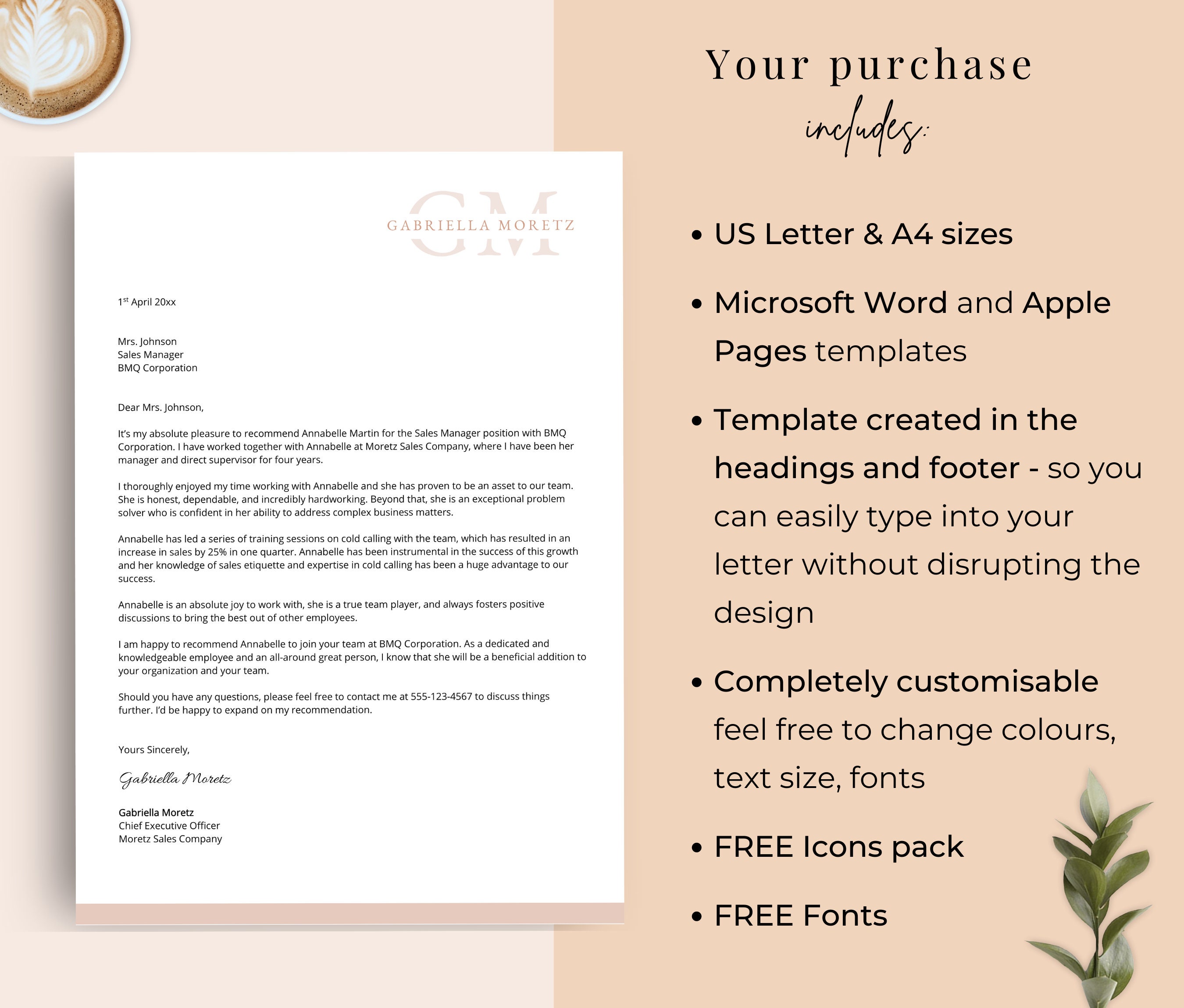 Letter of Recommendation Template, Recommendation Letter, Reference ...