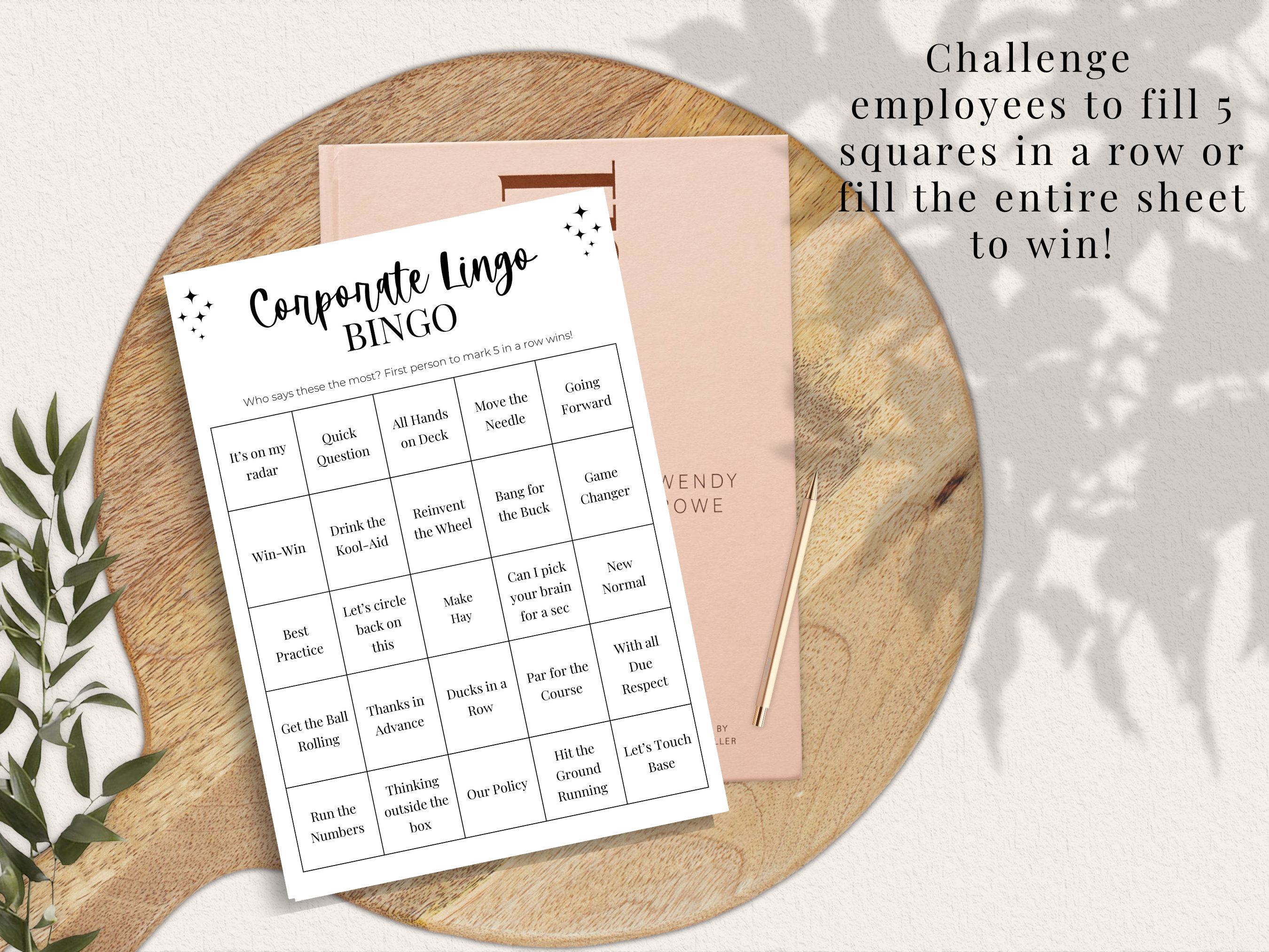 Editable Office Bingo, Employee Bingo, Office Party Games, Workplace ...
