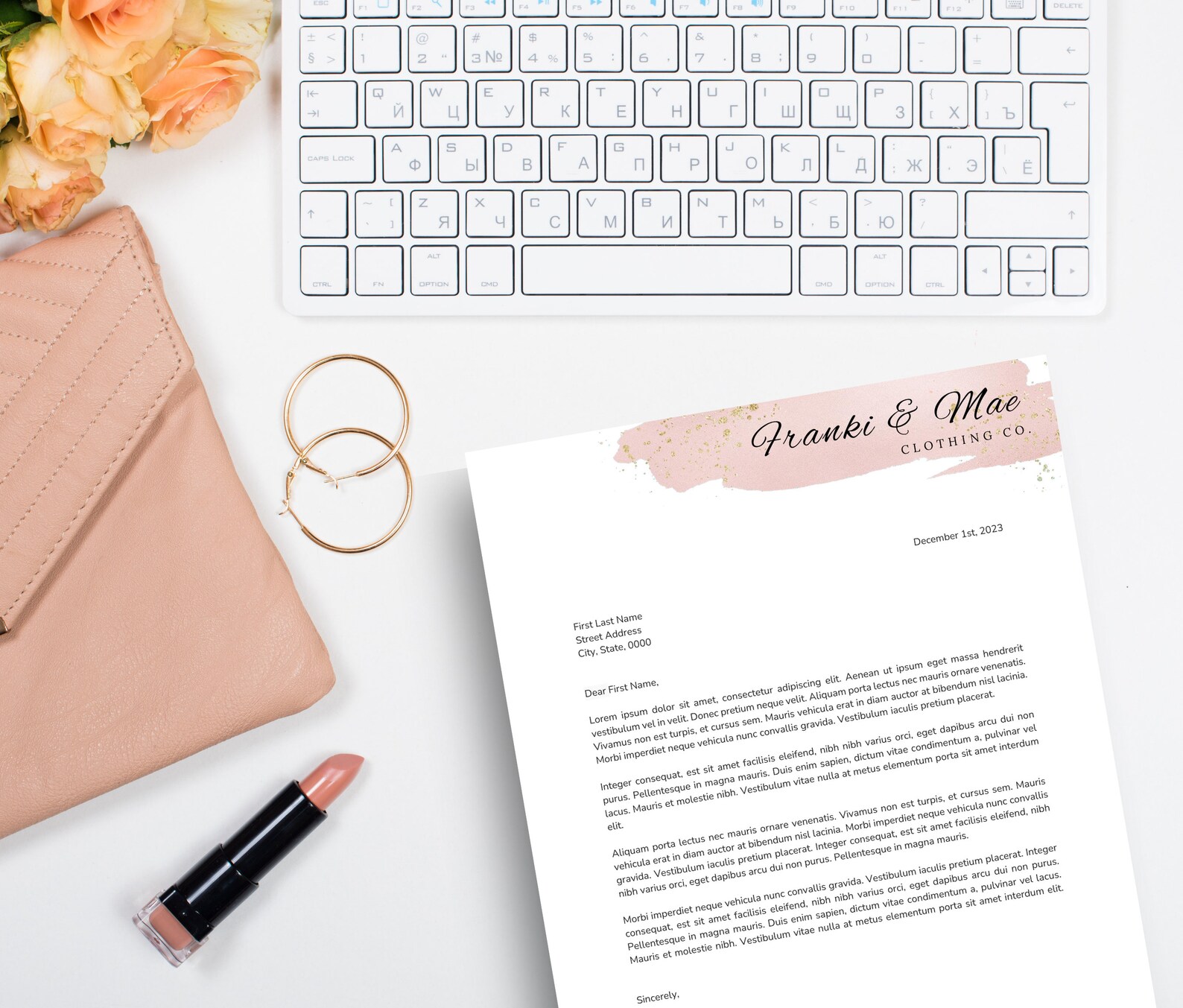 Letterhead Template for Word, Wedding Letterhead, Custom Letterhead ...