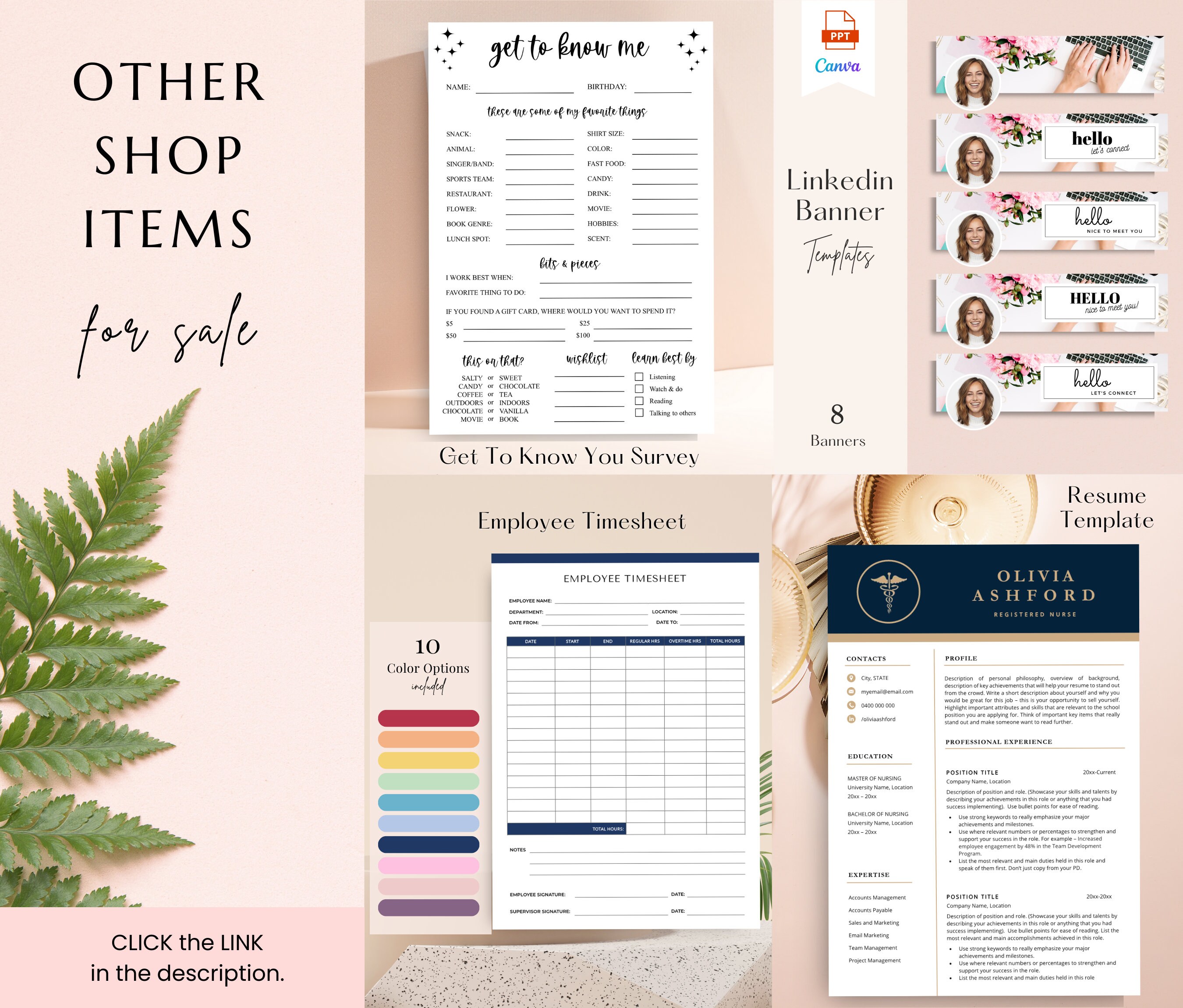 Employee Timesheet, Editable Timesheet, Time Card, Time Tracker ...