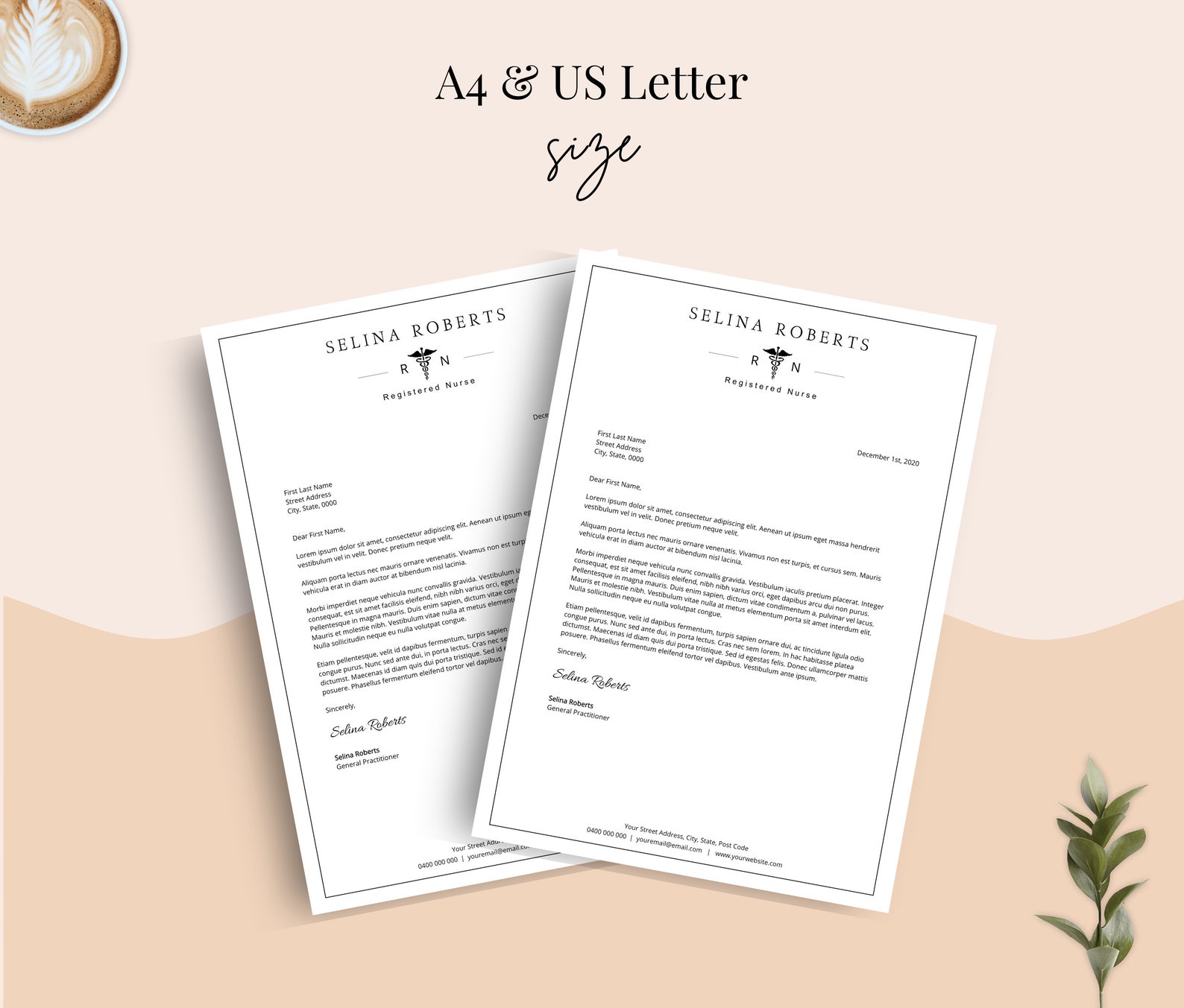 Minimal Letterhead Personal Letterhead Template, Letterhead Template ...