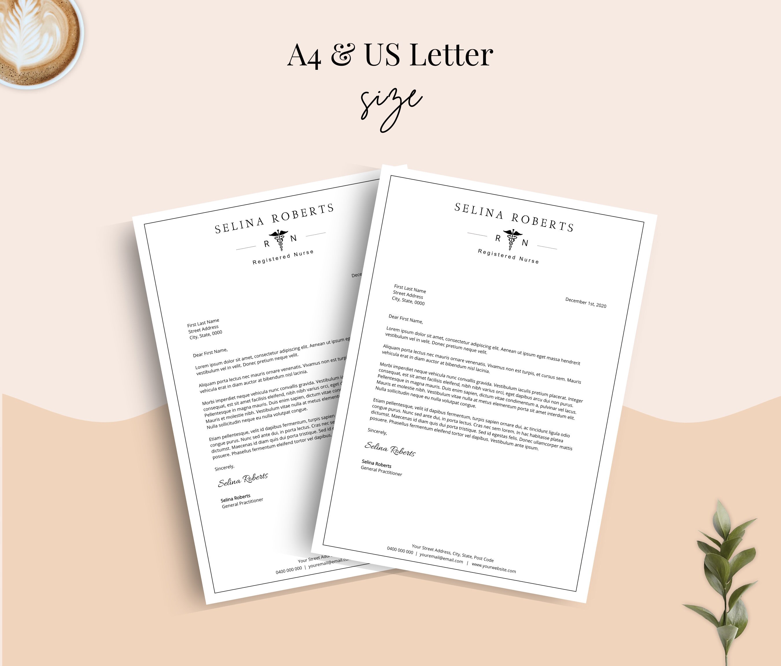 Minimal Letterhead Personal Letterhead Template, Letterhead Template ...