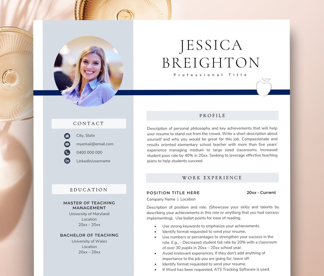 Teacher Resume and Cover Letter CV Template Teacher, Curriculum Vitae ...