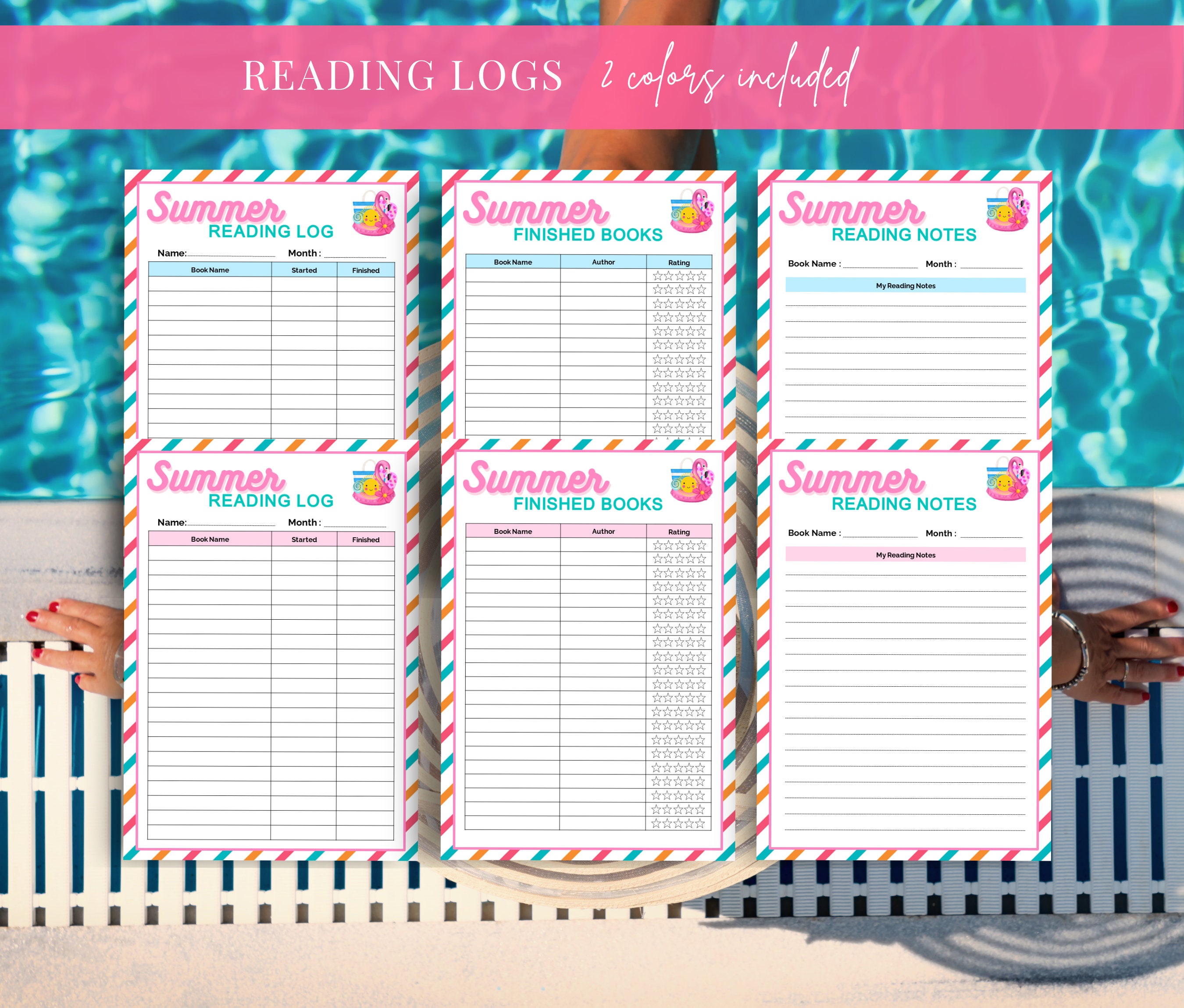 Summer Reading Tracker for Kids, Book Tracker, Summer Reading Challenge ...
