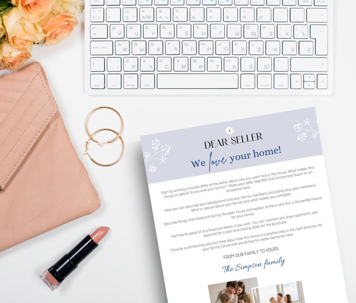 Home Offer Letter Template, We Love Your Home, Dear Seller, Letter to ...