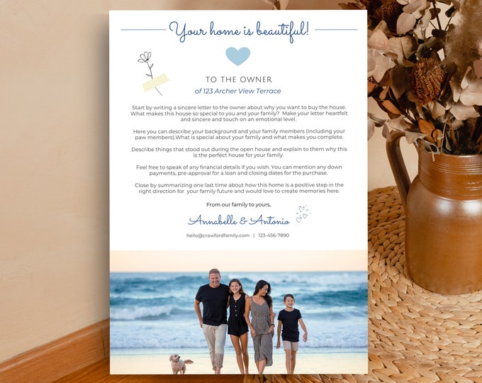 Buyer Letter Template, Home Buying Letter Template, Editable in Canva ...