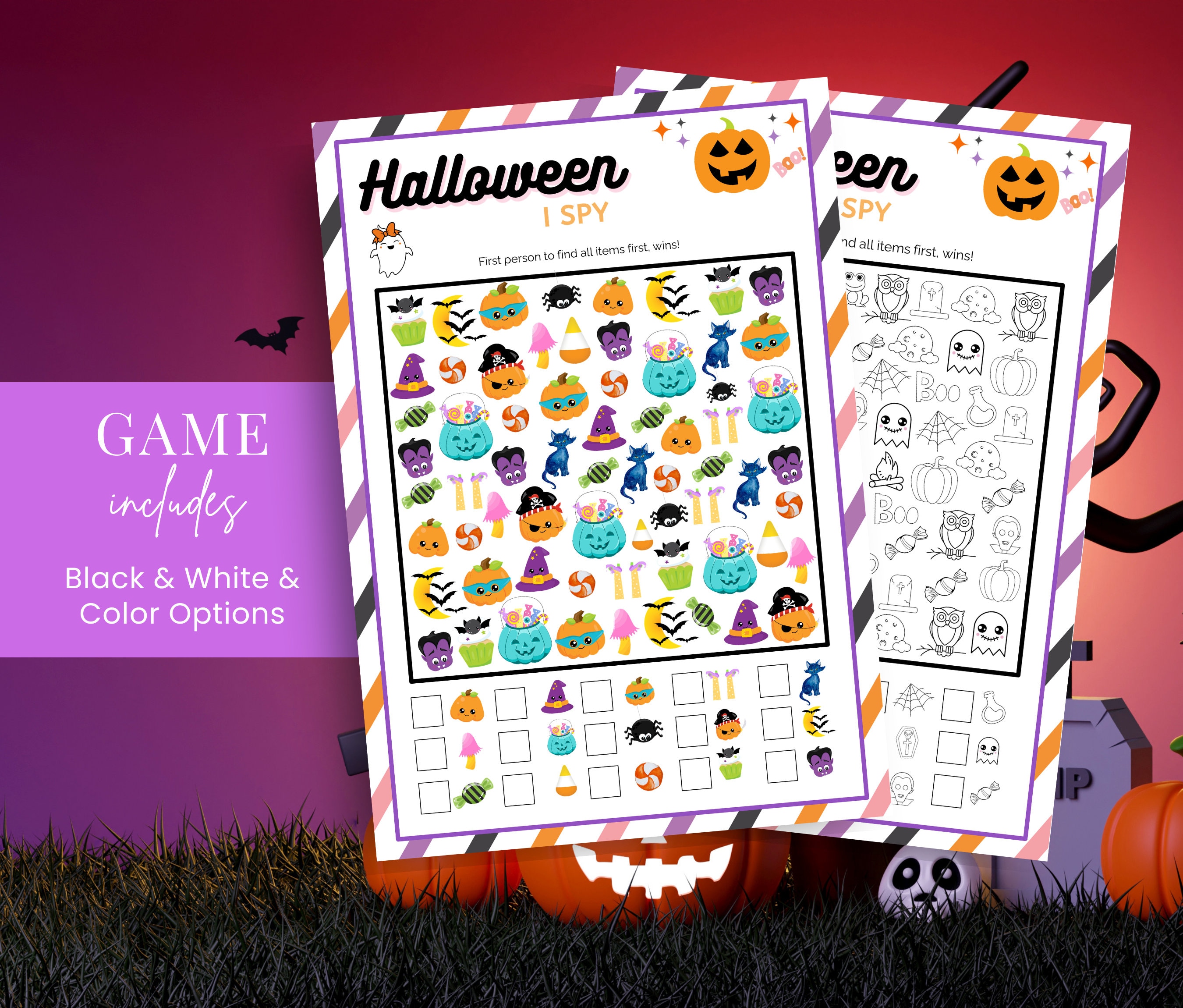 Halloween I Spy, Halloween Party Game, Printable Halloween Game ...