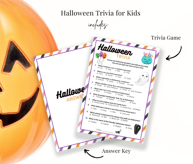 Halloween Trivia for Kids, Halloween Activities Printable, Halloween ...