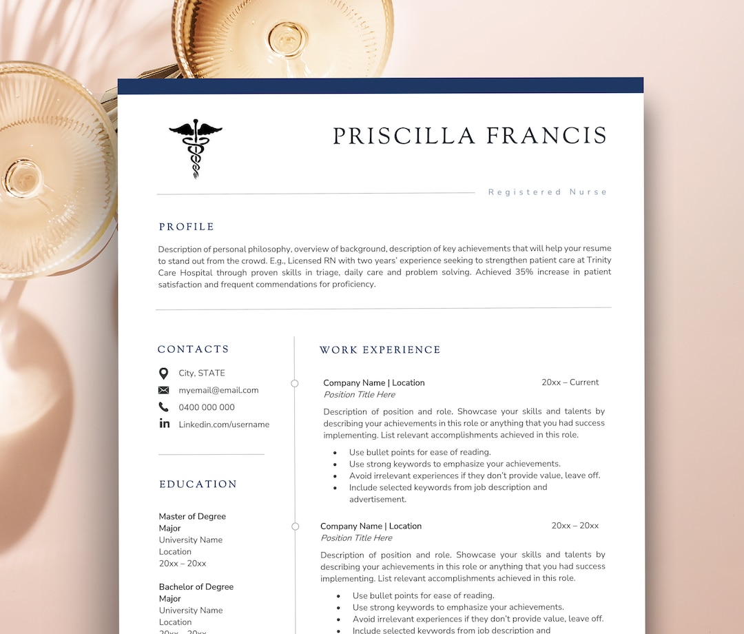 Registered Nurse Resume Template, Nurse Resume, RN Resume Template ...