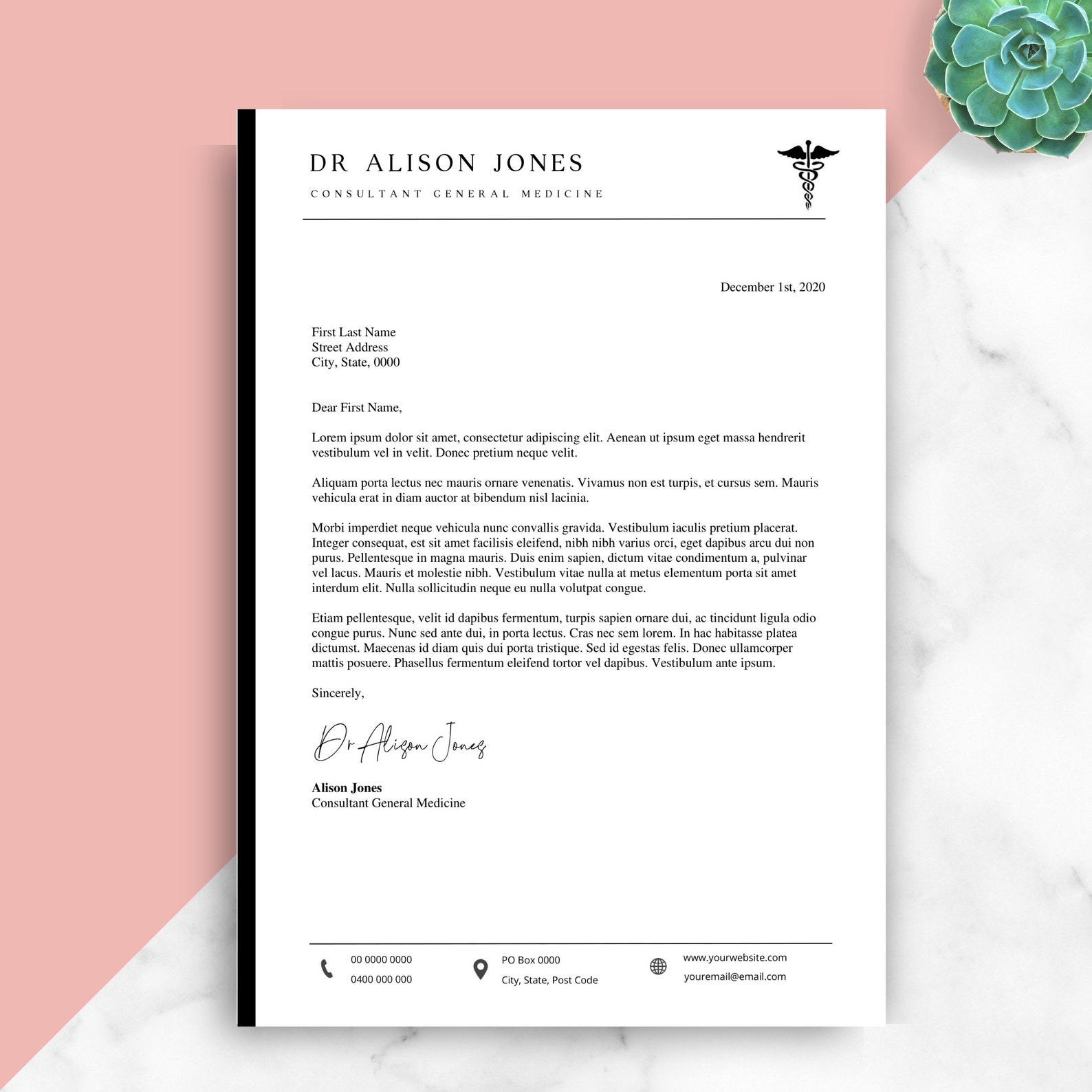 Buy Doctor Letterhead Nurse Stationery Letterhead Template Online in ...