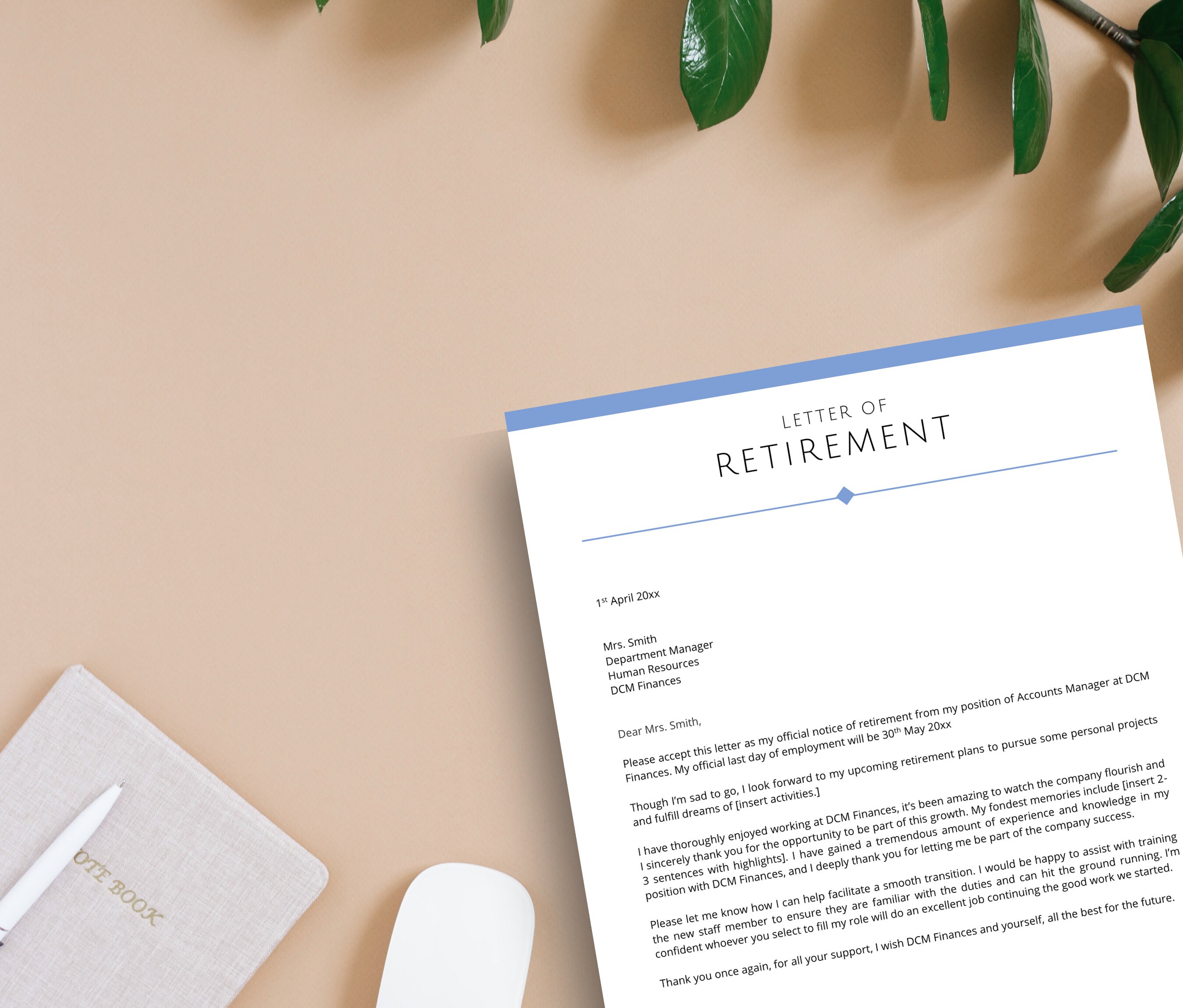 Retirement Letter, Resignation Letter Template, Retirement Template MS ...