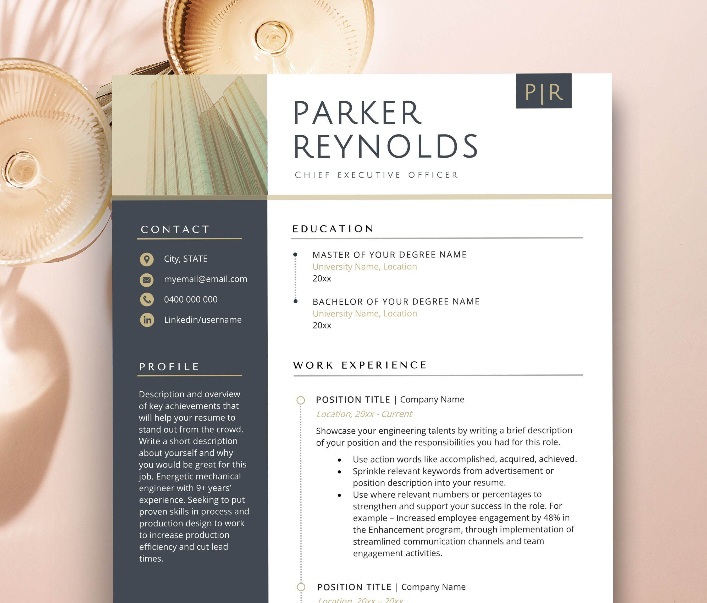 C-level Resume Template, Apple Pages Resume, Director Resume Template ...