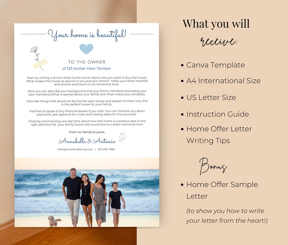 Buyer Letter Template, Home Buying Letter Template, Editable in Canva ...