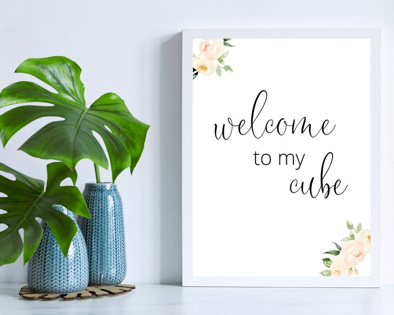 Cubicle Sign, Cubicle Decor for Office Walls, Welcome to My Cube ...