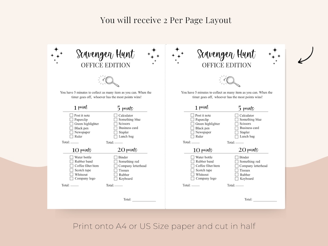 Scavenger Hunt for Office Staff Appreciation Team Building - Etsy