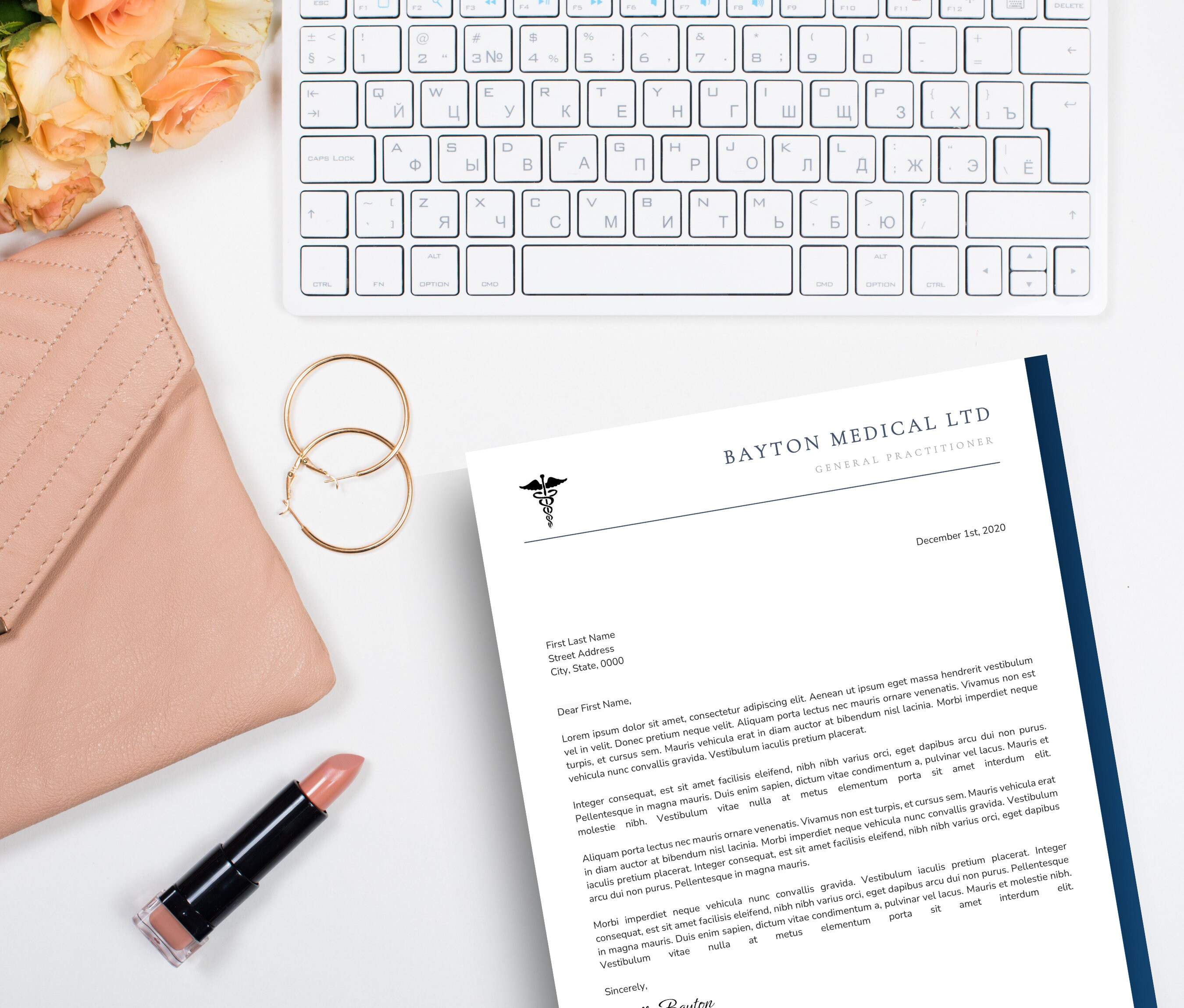 Nurse Letterhead, Nurse Stationary Letterhead Template Word, Business ...