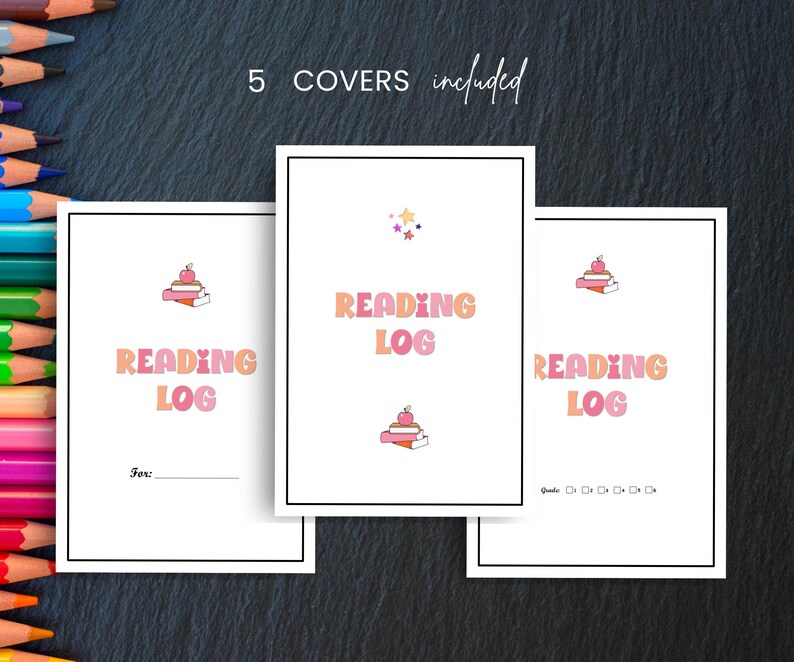 Monthly Reading Log, Homeschool Book Log, Reading Log Printable ...