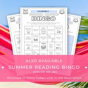 Reading Challenge for the Summer, Kids Reading Bingo, Summer Reading ...