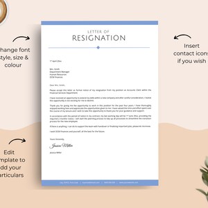 Letter of Resignation Template, Notice Letter, Resign Letter ...
