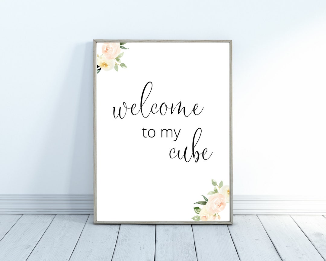 Cubicle Sign, Cubicle Decor for Office Walls, Welcome to My Cube ...