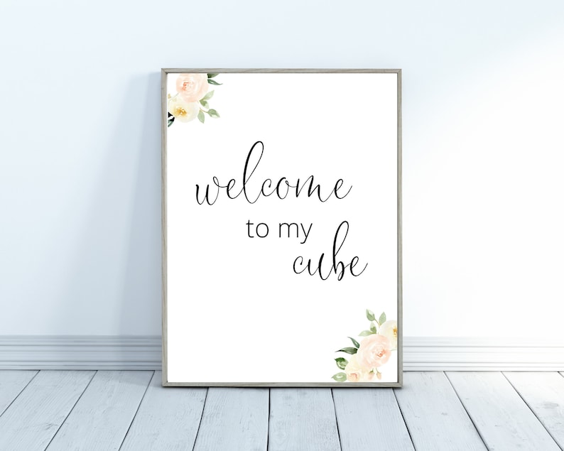Cubicle Sign, Cubicle Decor for Office Walls, Welcome to My Cube ...