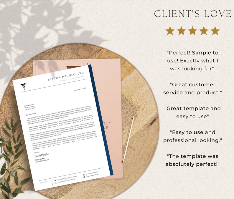 Nurse Letterhead, Nurse Stationary Letterhead Template Word, Business ...