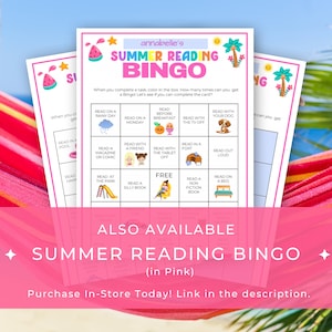 Reading Challenge for the Summer, Kids Reading Bingo, Summer Reading ...