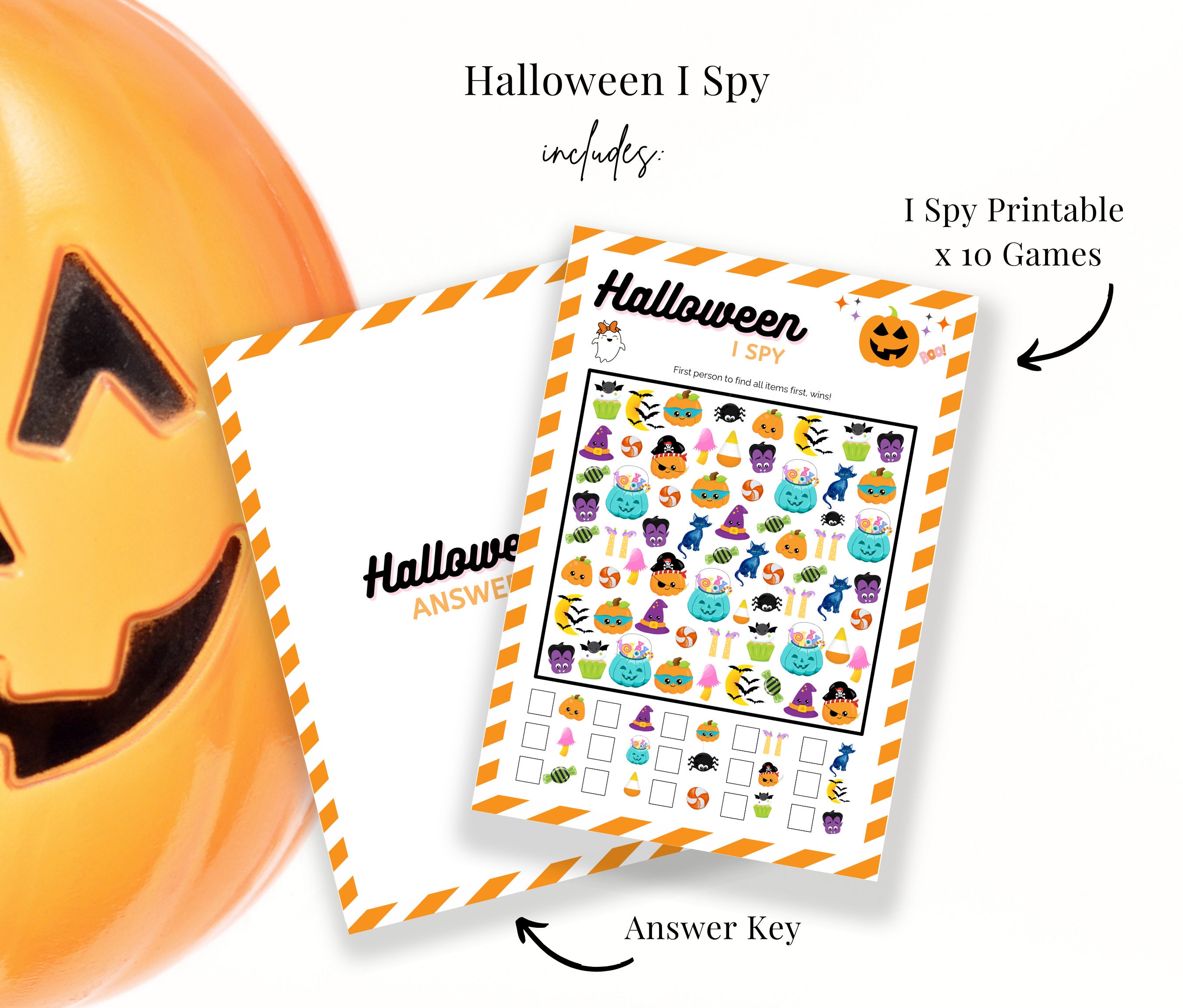 Halloween I Spy Printable Halloween Party Game I Spy - Etsy
