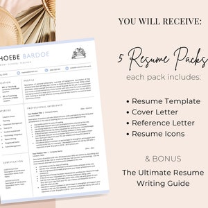 Teacher Resume Template, CV Template Teacher Bundle Resume, Teaching ...