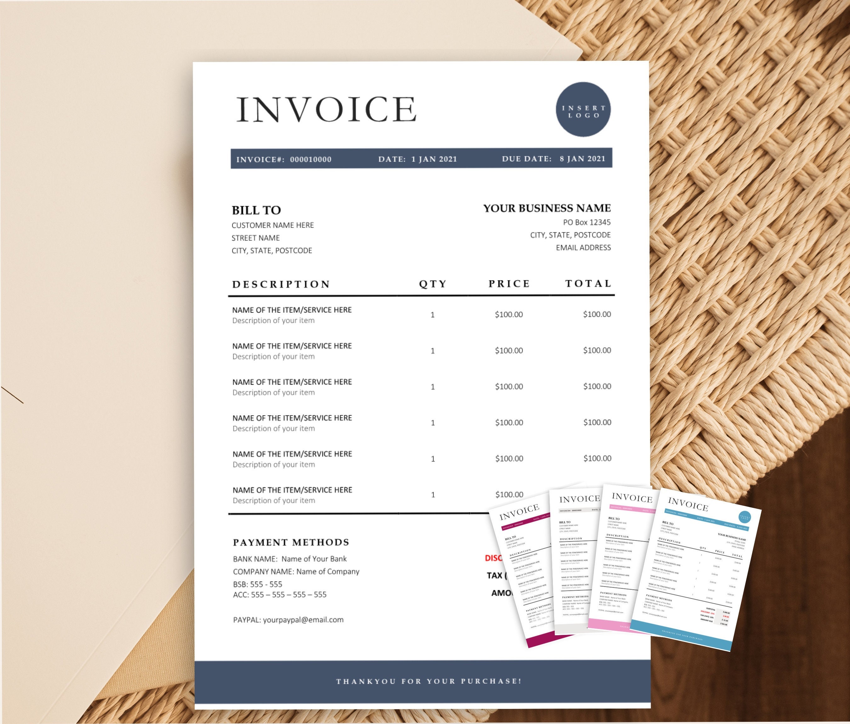 Excel Invoice Template Nz