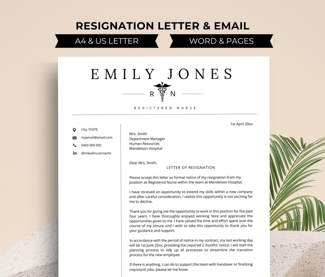 Nurse Practitioner Resignation Letter, Resignation Letter Format ...