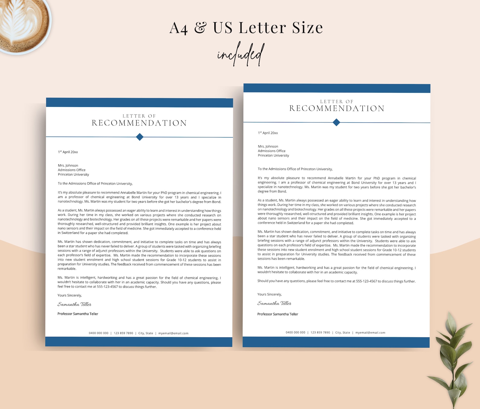 Letter of Recommendation for a High School Student, College Admission ...