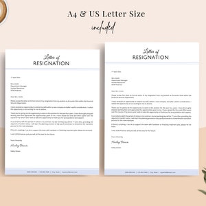 Resignation Letter Template, Resignation Template, Microsoft Word ...