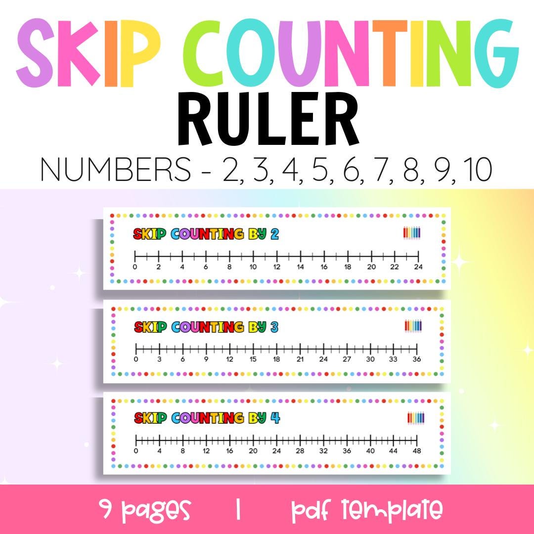 Skip Counting Posters, Printable Bookmarks, Homeschool Math, Counting ...