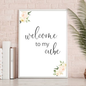 Cubicle Sign, Cubicle Decor for Office Walls, Welcome to My Cube ...